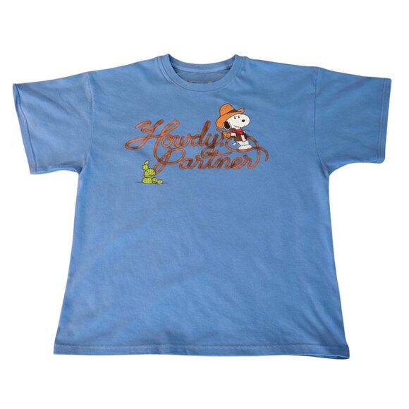 Peanuts | Shirts | 2xl Vintage Blue Snoopy Howdy Partner Tee By Peanuts ...